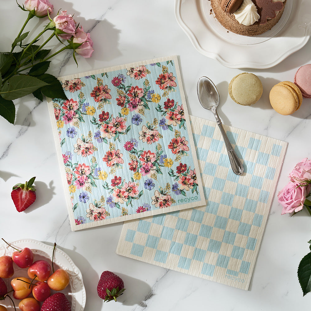 Cuckoo Checker Swedish Dishcloth Set - 2 Pack – Recyco Living LLC